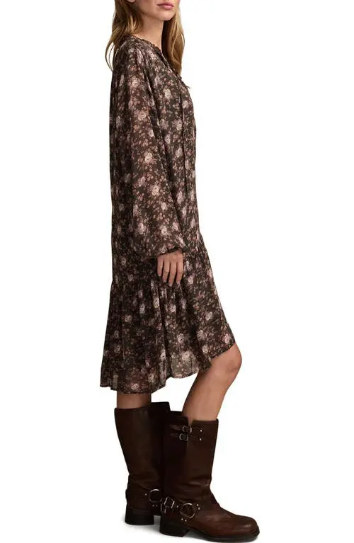 Lucky Brand Floral Long Sleeve Dress