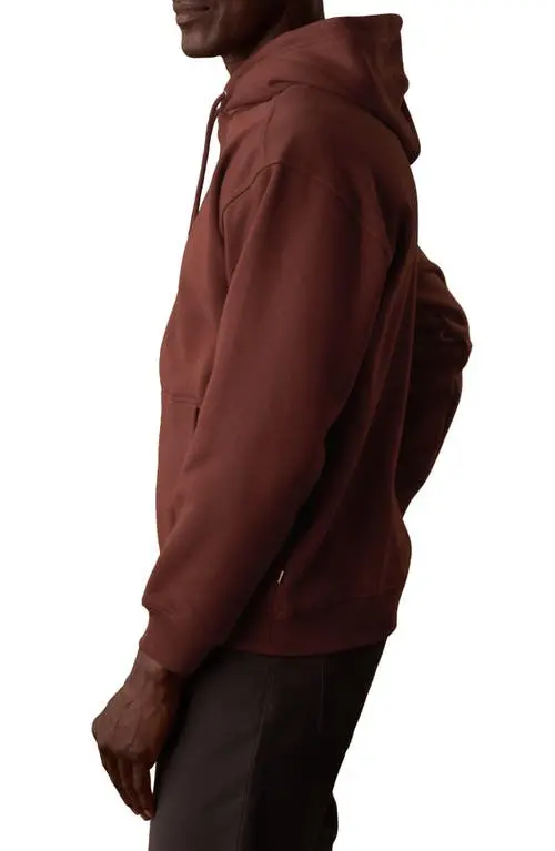 THE NORMAL BRAND Embroidered Fleece Hoodie - Cocoa