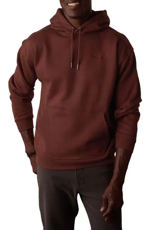 THE NORMAL BRAND Embroidered Fleece Hoodie - Cocoa