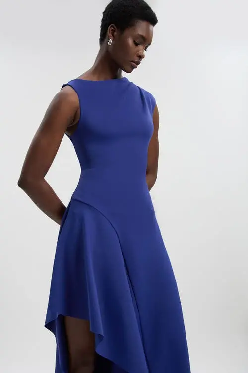 Karen Millen Petite Ruffled Hem Maxi Dress