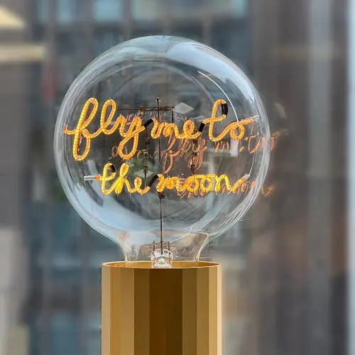 MITB Fly Me To The Moon Portable Table Lamp - White