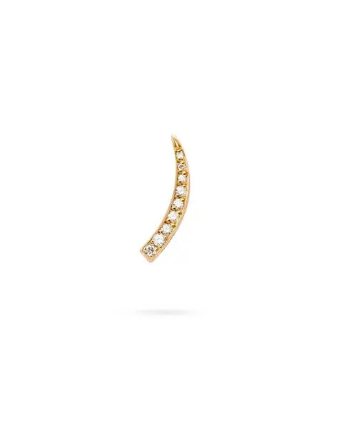 ELOISE JEWELRY Mini Crescent Moon Single Earring - Left Side Diamond
