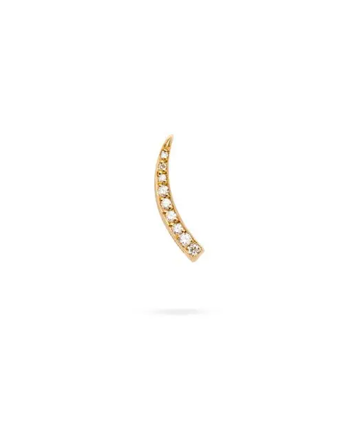 ELOISE JEWELRY Mini Crescent Moon Single Earring - Right Side Diamond