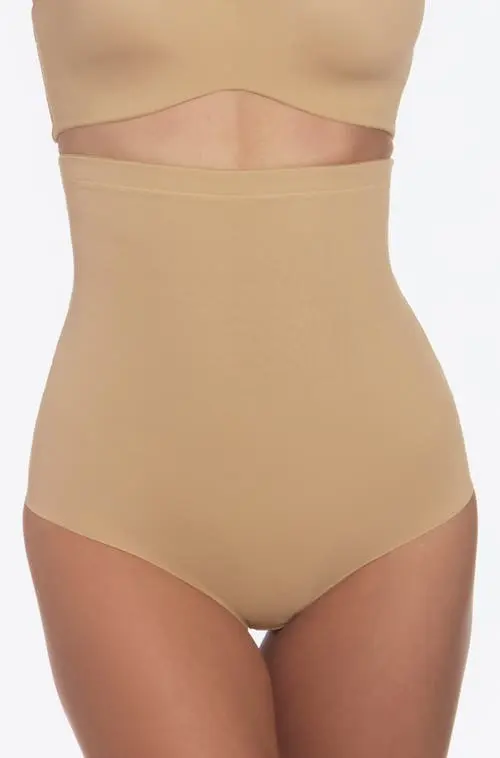 DOMINIQUE INTIMATES Firm Control High Waist Slimming Brief With Cotton Gusset - Mocha