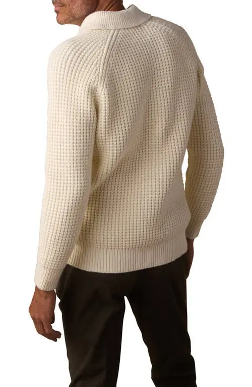 THE NORMAL BRAND Waffle Cotton Blend Polo Sweater - Ivory
