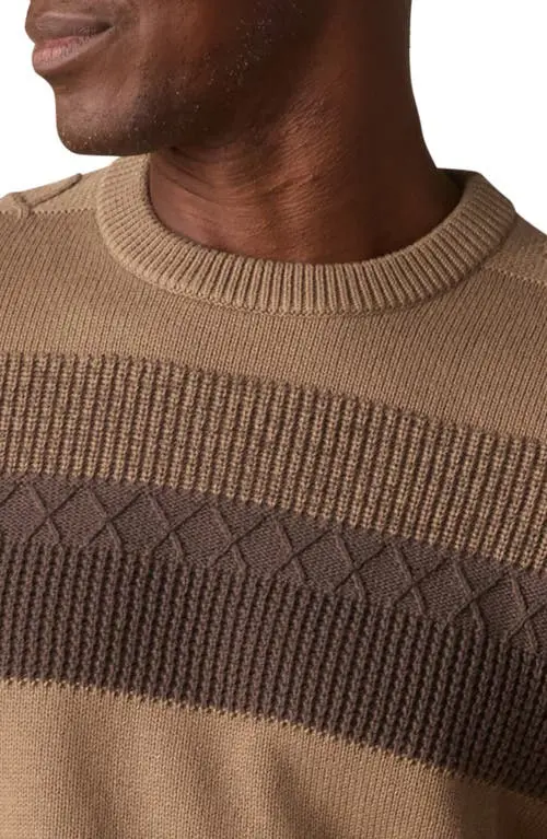 THE NORMAL BRAND Striped Cotton Crewneck Sweater