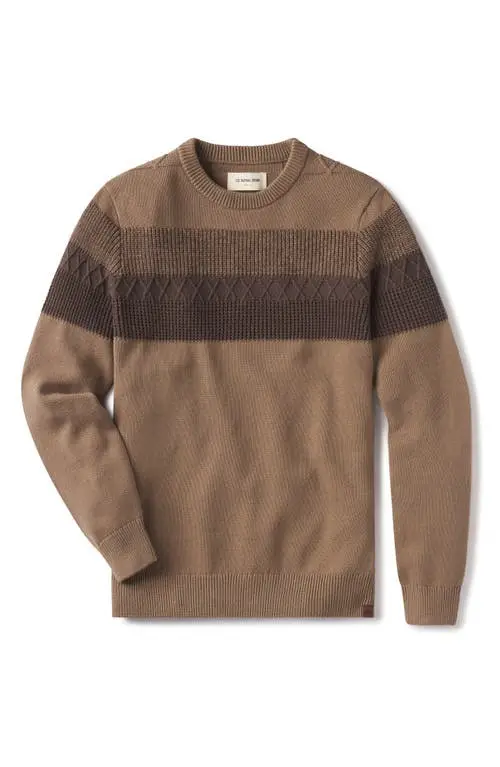 THE NORMAL BRAND Striped Cotton Crewneck Sweater