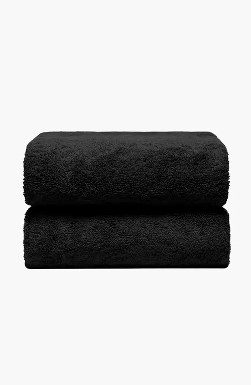 ITALIC Ultraplush Australian Cotton Bath Sheets - Black