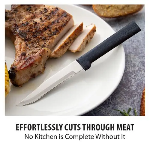 RADA 8 Piece Meat Lover's Set With Carving Set And Steak Knives - Black