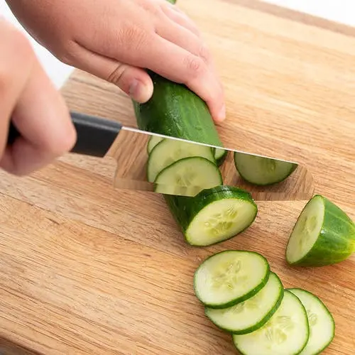 RADA Essential Oak 8 Piece Knife Block Set - Black