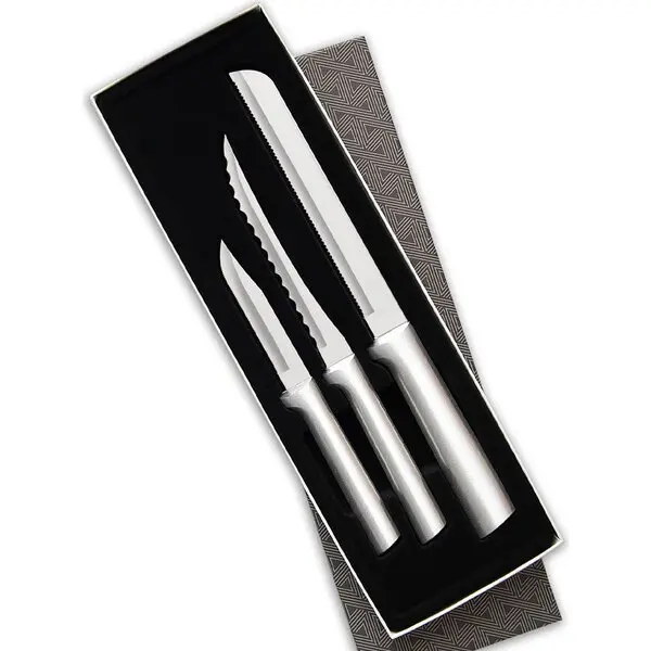 RADA 3 Piece Sensational Serrations Knife Set - Silver