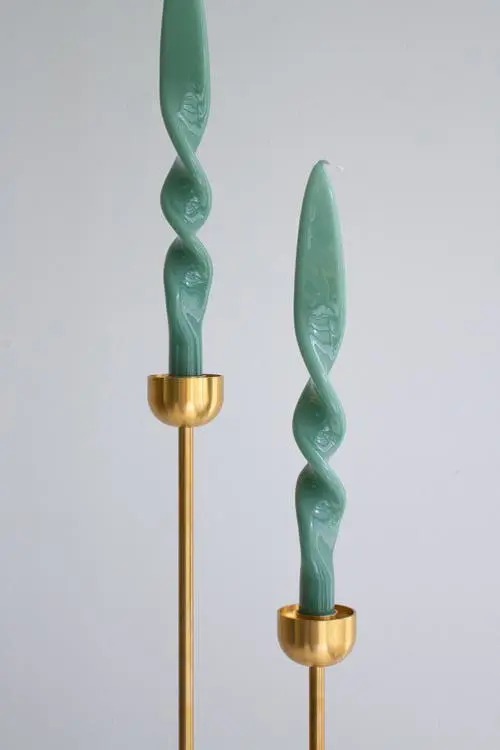 THE PARMATILE SHOP Taper Candle Set - Green