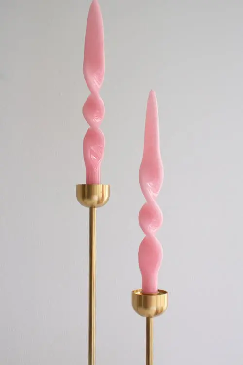 THE PARMATILE SHOP Taper Candle Set - Pink