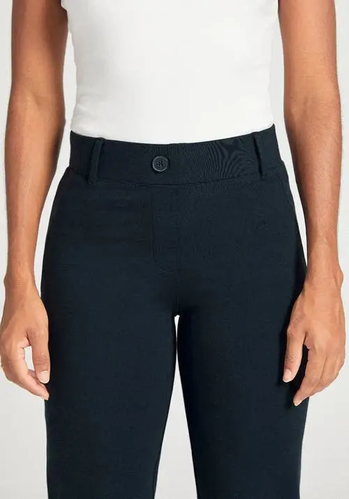 Betabrand Straight-leg Dress Pant Yoga Pants - Navy