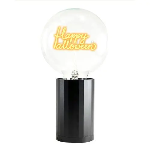 MITB Happy Halloween Portable Table Lamp - Black
