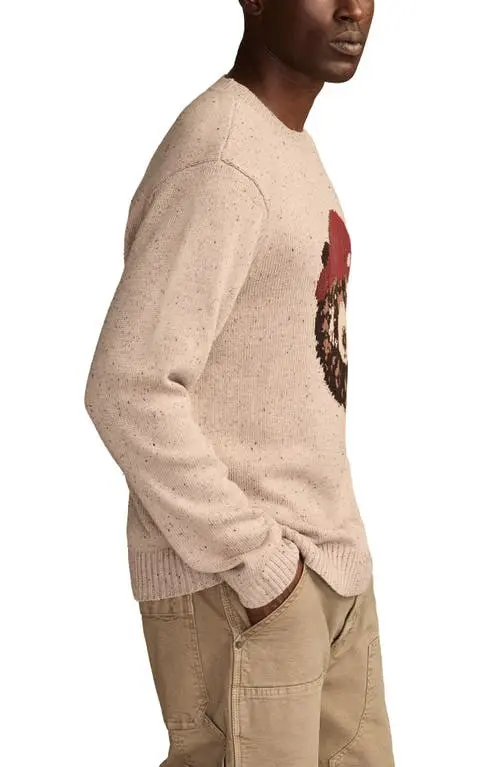 Lucky Brand Intarsia Bear Crewneck Sweater