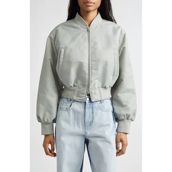 Stella McCartney Nylon Crop Bomber Jacket