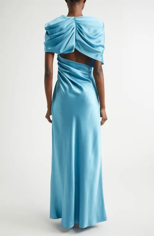 Stella McCartney Draped Satin Cape Gown