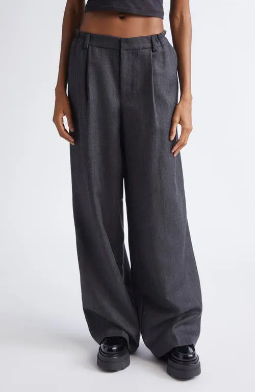 Alexander Wang Tailored Wool Flannel Wide Leg Pants