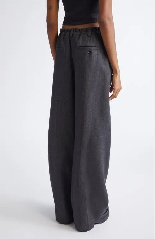 Alexander Wang Tailored Wool Flannel Wide Leg Pants