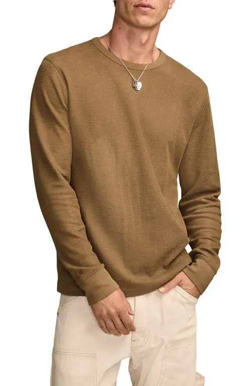 Lucky Brand Duofold Textured Long Sleeve Cotton T-shirt