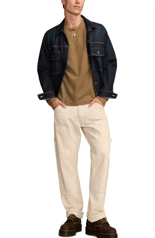 Lucky Brand Duofold Textured Long Sleeve Cotton T-shirt