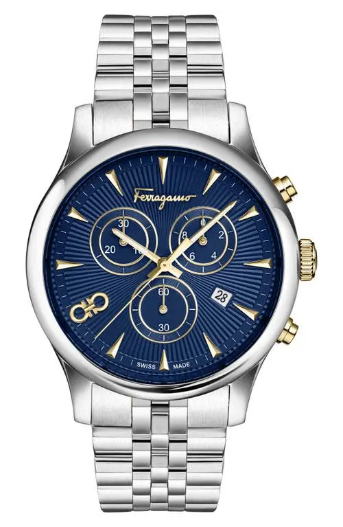 FERRAGAMO Duo Chronograph Bracelet Watch - Stainless Steel