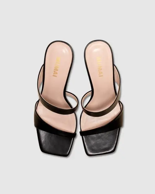 MI/MAI Tara Square Toe High Heel Mule