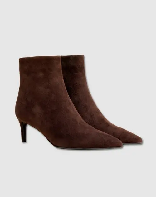 MI/MAI Noura Low Heel Ankle Boot - Chocolate