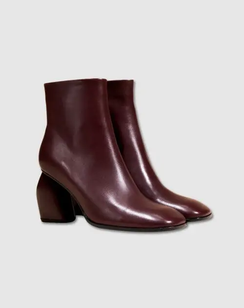 MI/MAI Rams High Heel Ankle Boot - Burgundy