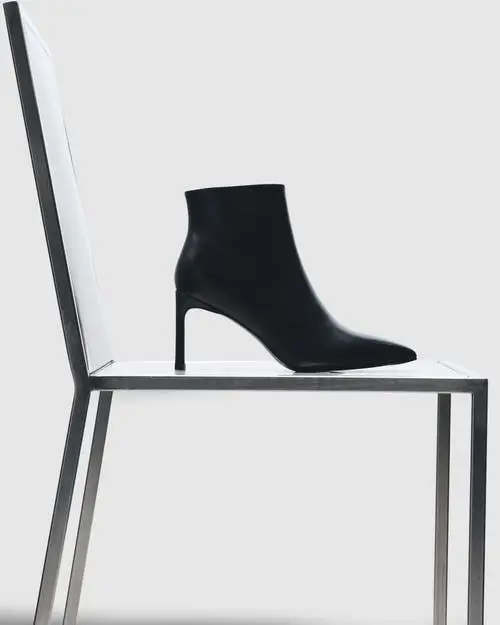 MI/MAI Noura Pointed Toe Ankle Boots - Black