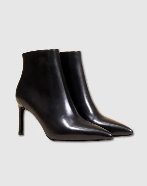 MI/MAI Noura Pointed Toe Ankle Boots - Black