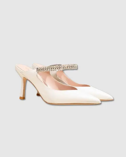 MI/MAI Harper Leather Mule Diane Perreau - White