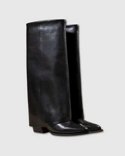 MI/MAI Joan Calf Leather Cuff Boots