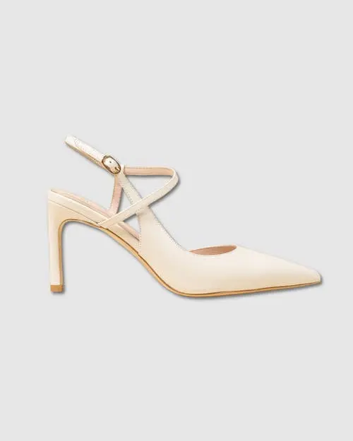 MI/MAI Emy Slingback Stiletto - White