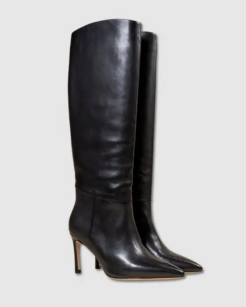 MI/MAI Coco Stiletto Long Boot - Black
