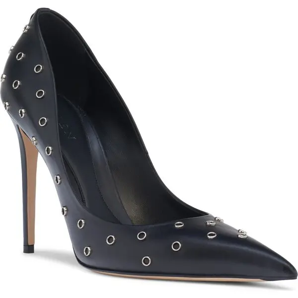 Alexander McQueen Grommet Pointed-toe Pumps - Black