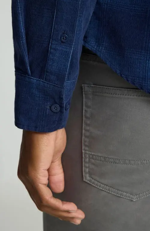 UNTUCKIT Winfield Ombré Check Cotton Corduroy Button-up Shirt