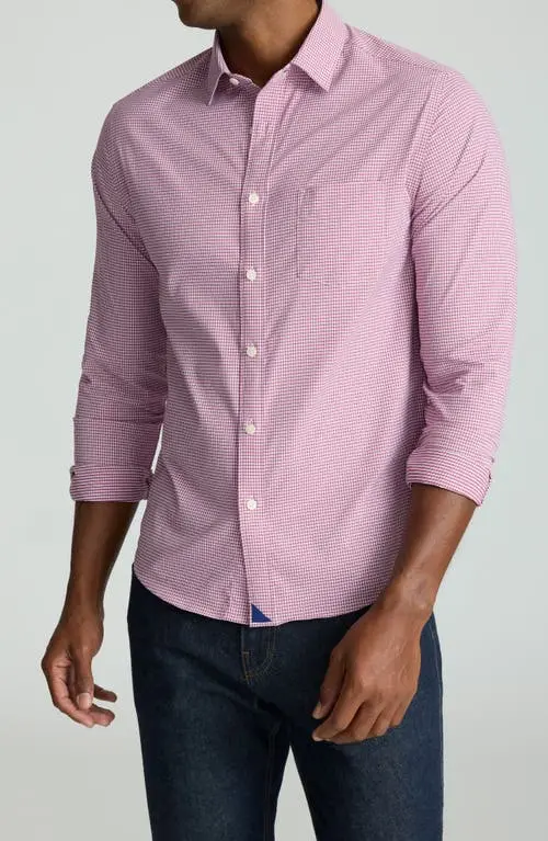 UNTUCKIT Lafior Check Performance Button-up Shirt - Red