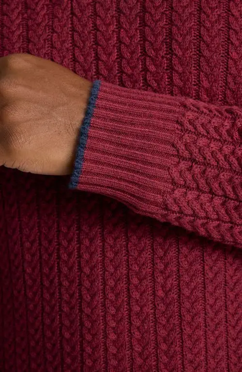 UNTUCKIT Cable Knit Half Button Pullover