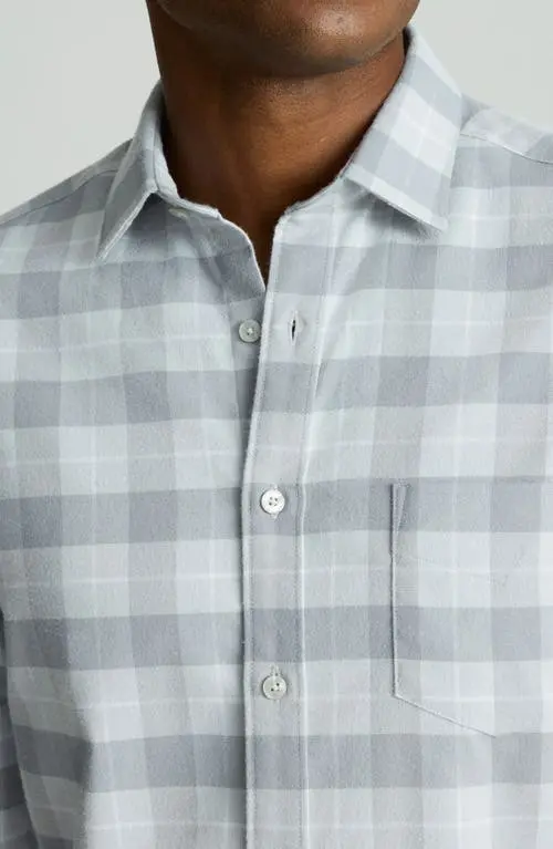 UNTUCKIT Brightlake Check Performance Flannel Button-up Shirt - Grey