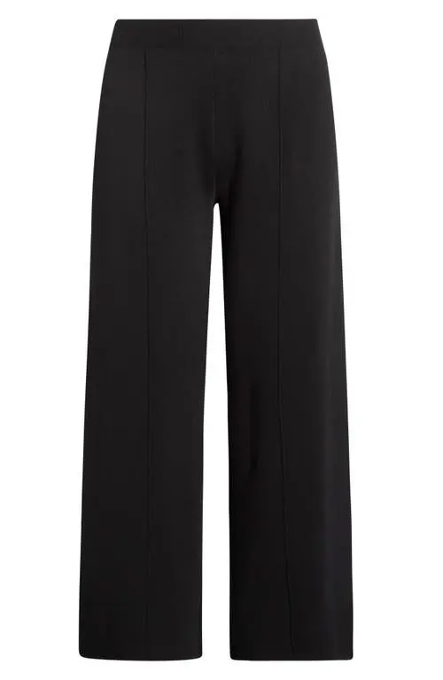 TAHARI ASL Sweater Knit Straight Leg Pants - Black
