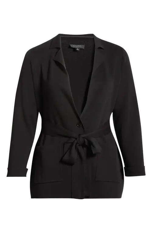 TAHARI ASL Tie Waist Cardigan