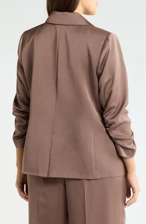TAHARI ASL Double-breasted Satin Blazer