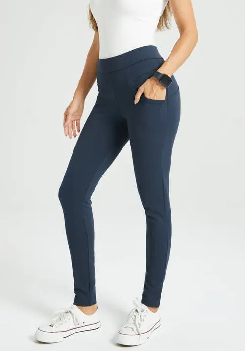 Betabrand Journey Dpyp Dress Pant Yoga Pants | Skinny - Navy