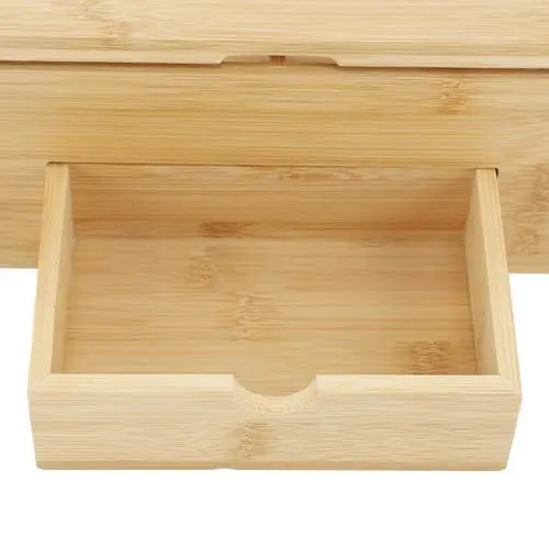 MEGACHEF Wood Tea Box Organizer - Bamboo