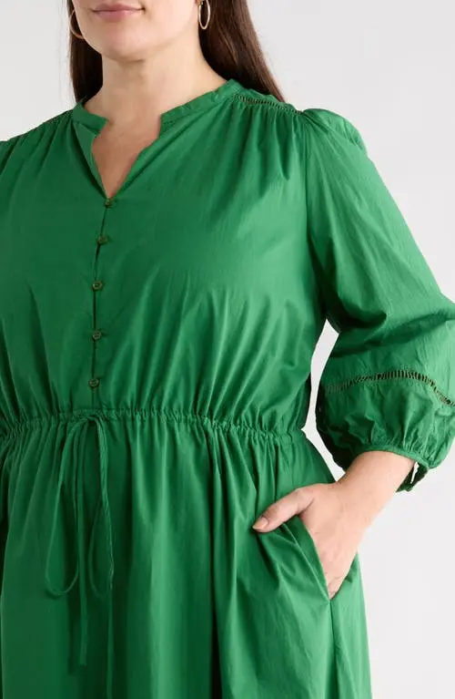 SUGARLIPS Long Sleeve Maxi Dress - Emerald