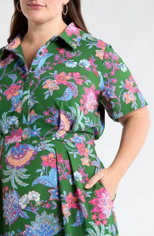 SUGARLIPS Elara Floral Marisy Shirtdress