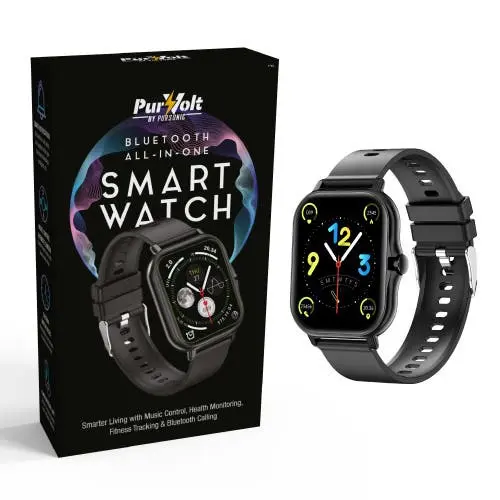 PURSONIC All-in-one Bluetooth Smart Watch - Black