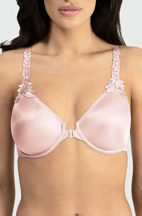 DOMINIQUE INTIMATES Meryl Front Close Racerback Smoothing Minimizer Bra - Pink